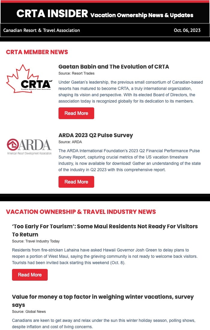 CRTA Weekly Insider Oct. 6, 2023