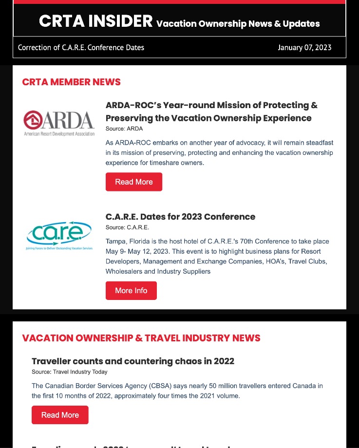CRTA Weekly Insider Jan. 7, 2023 – CRTA