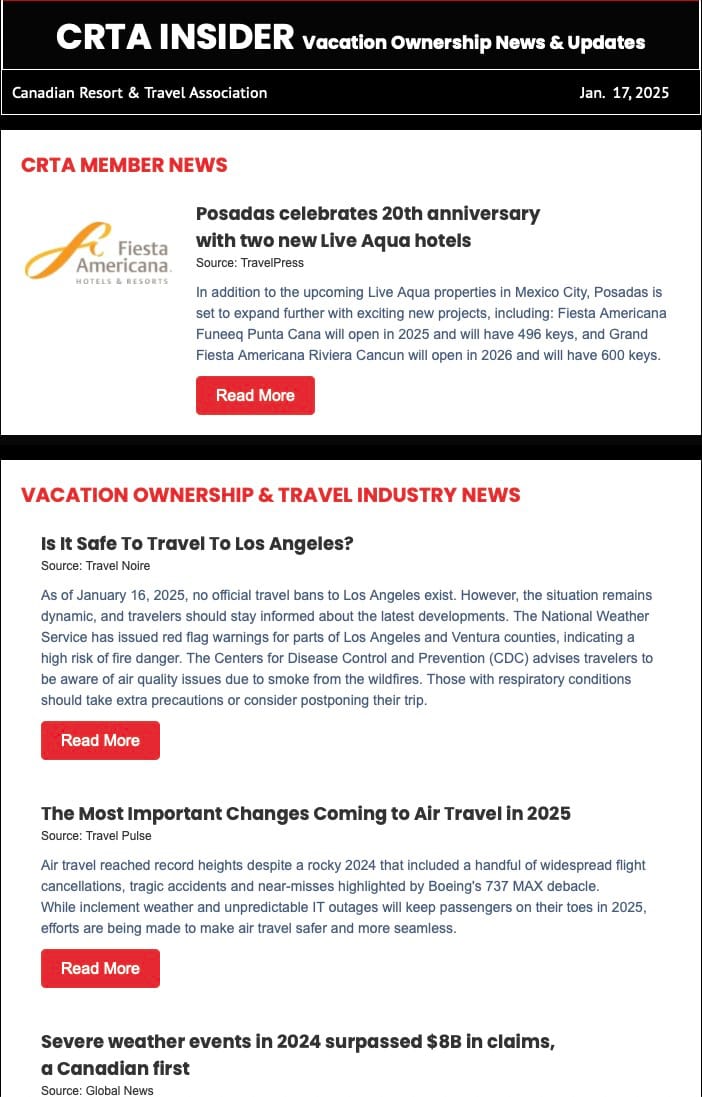CRTA Weekly Insider Jan. 17, 2025