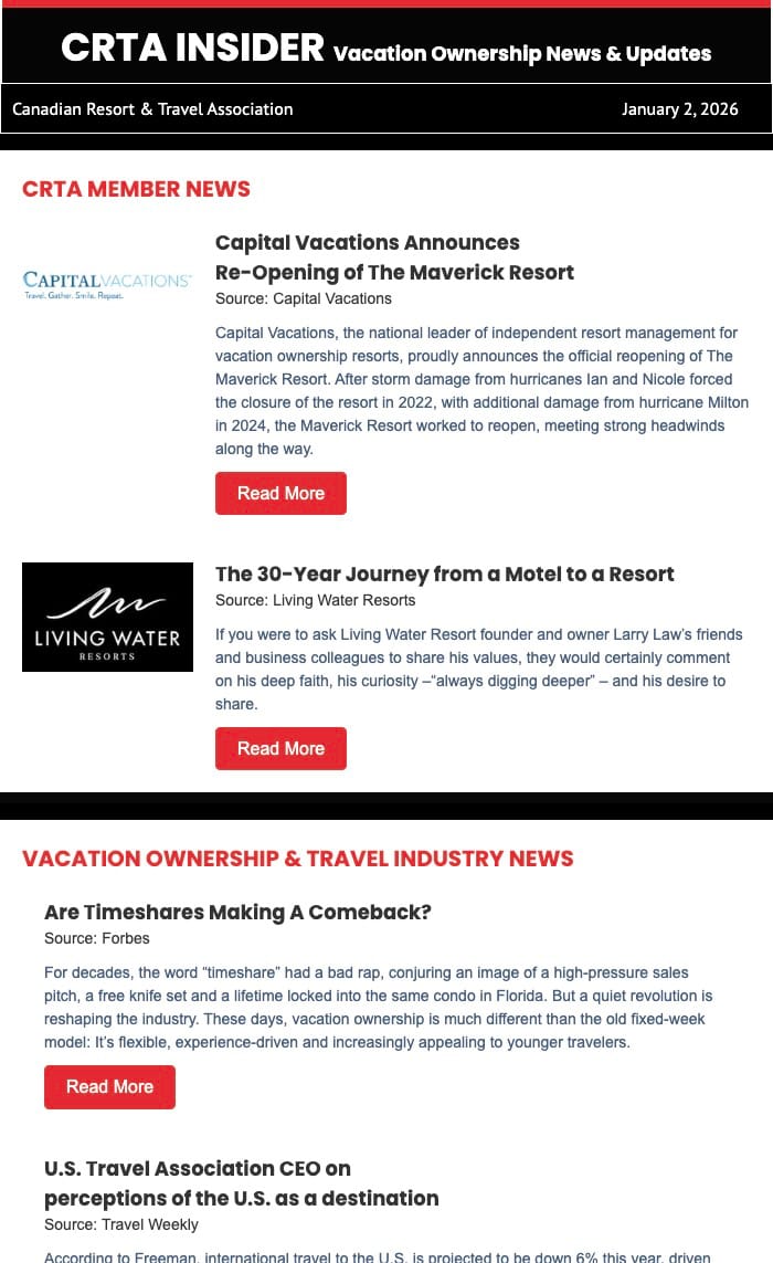 CRTA Weekly Insider Jan. 2, 2026
