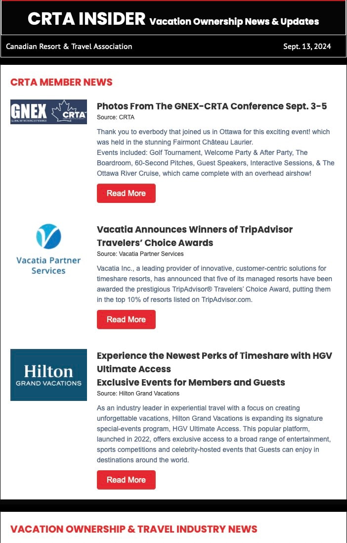 CRTA Weekly Insider Sept. 13, 2024